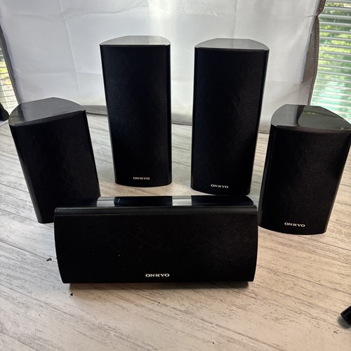 Onkyo Surround Sound Speaker Set Of 5 SKF-390N SKC-390N SKR-390 Home ...