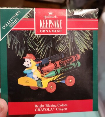 1992 Hallmark Keepsake Crayola Crayons Blazing Bright Colors NIB NEW IN ...