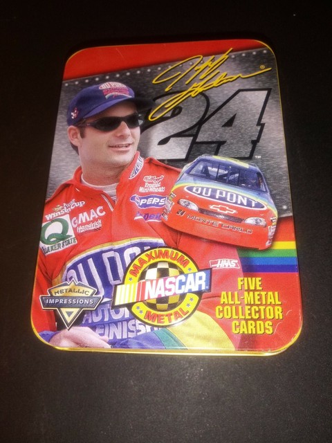 Jeff Gordon #24 5 All Metal Collector Cards Tin Box | eBay