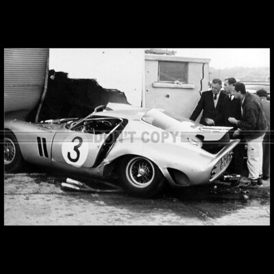 Photo A.012280 FERRARI 250 GTO ACCIDENT HENRI OREILLER AUTODROME ...