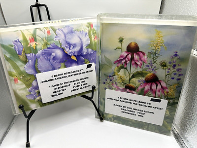 Johanna Axelrod Watercolor Floral Notecards 5x7 2 Packs 10 Designs 14 ...