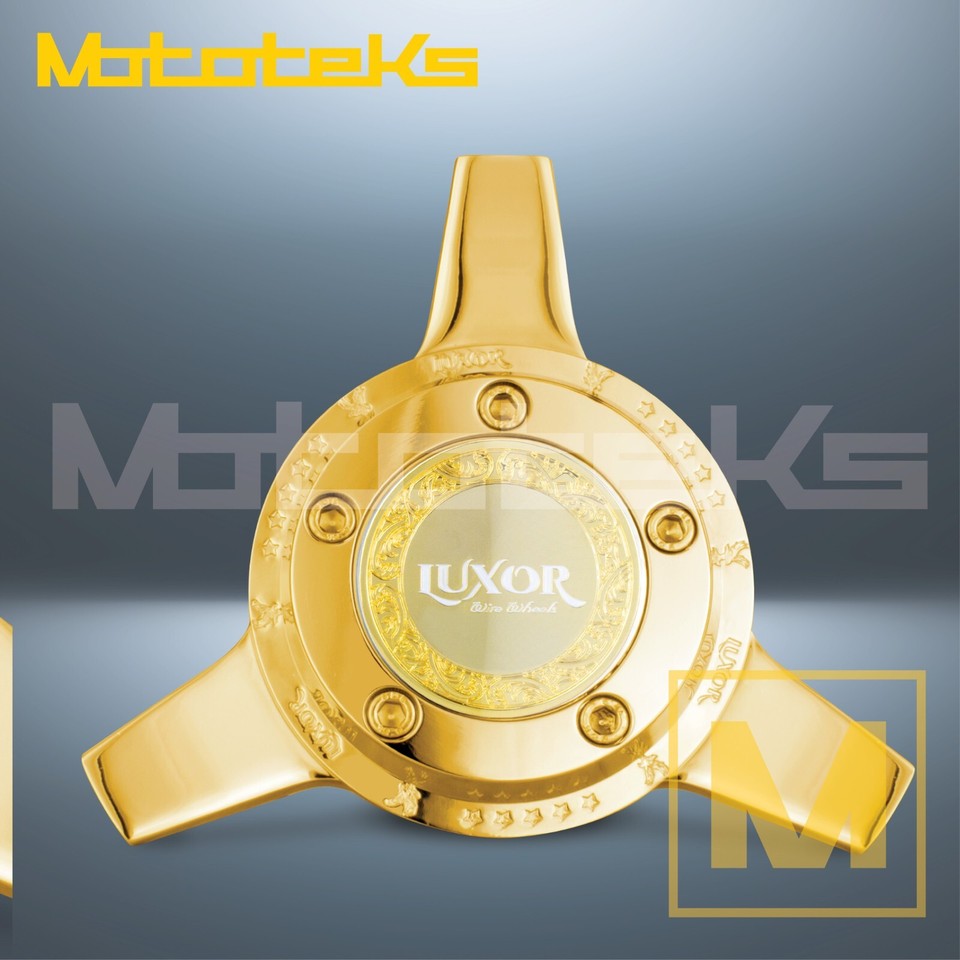 LUXOR ZENITH WIRE WHEELS KNOCK OFF 2 BAR 3 BAR CHROME GOLD WIRE WHEEL ...