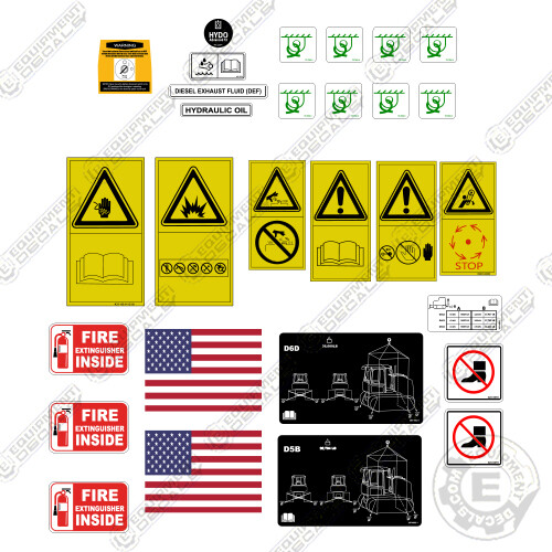 Fits Caterpillar Bulldozer Safety Decal Kit - Warning Stickers | eBay