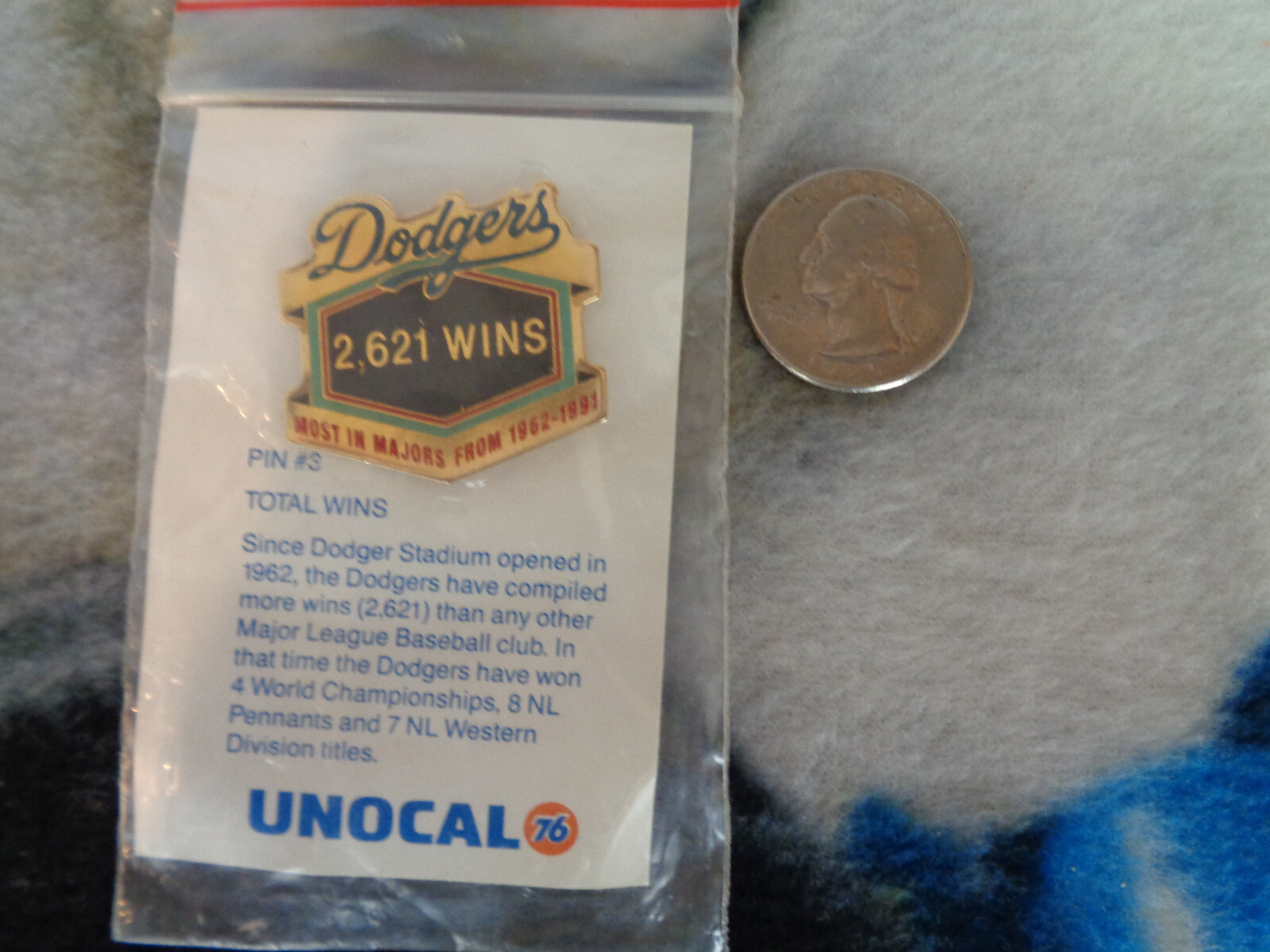 Vintage 1990's Los Angeles Dodgers MLB Unocal 76 Pin #3 Total Wins | eBay