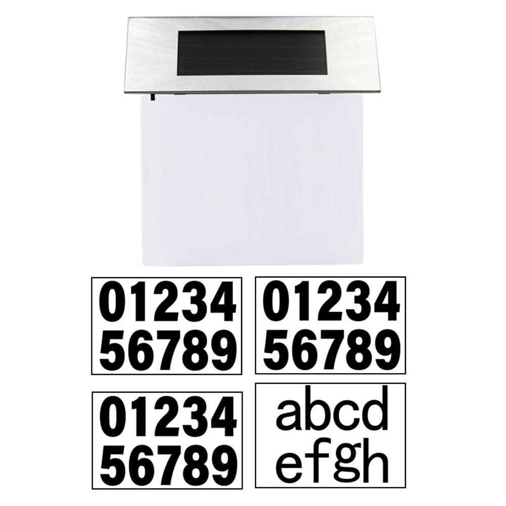 House Number LED Solar Lamp Outdoor House Address Number Door Plate ...