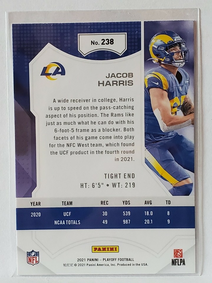 2021 Playoff Kickoff #238 Jacob Harris RC Los Angeles Rams | eBay