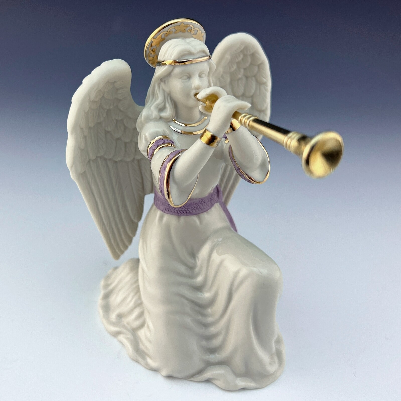 Lenox China First Blessing Nativity Kneeling ANGEL with Trumpet ...