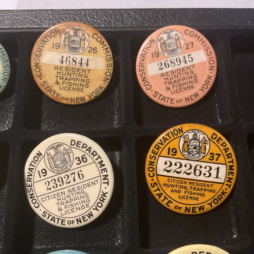 New York Hunting Trapping Fishing Licenses Group | eBay