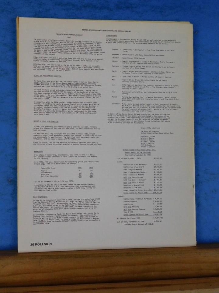 Rollsign Magazine of New England Transit News 1980 September October | eBay