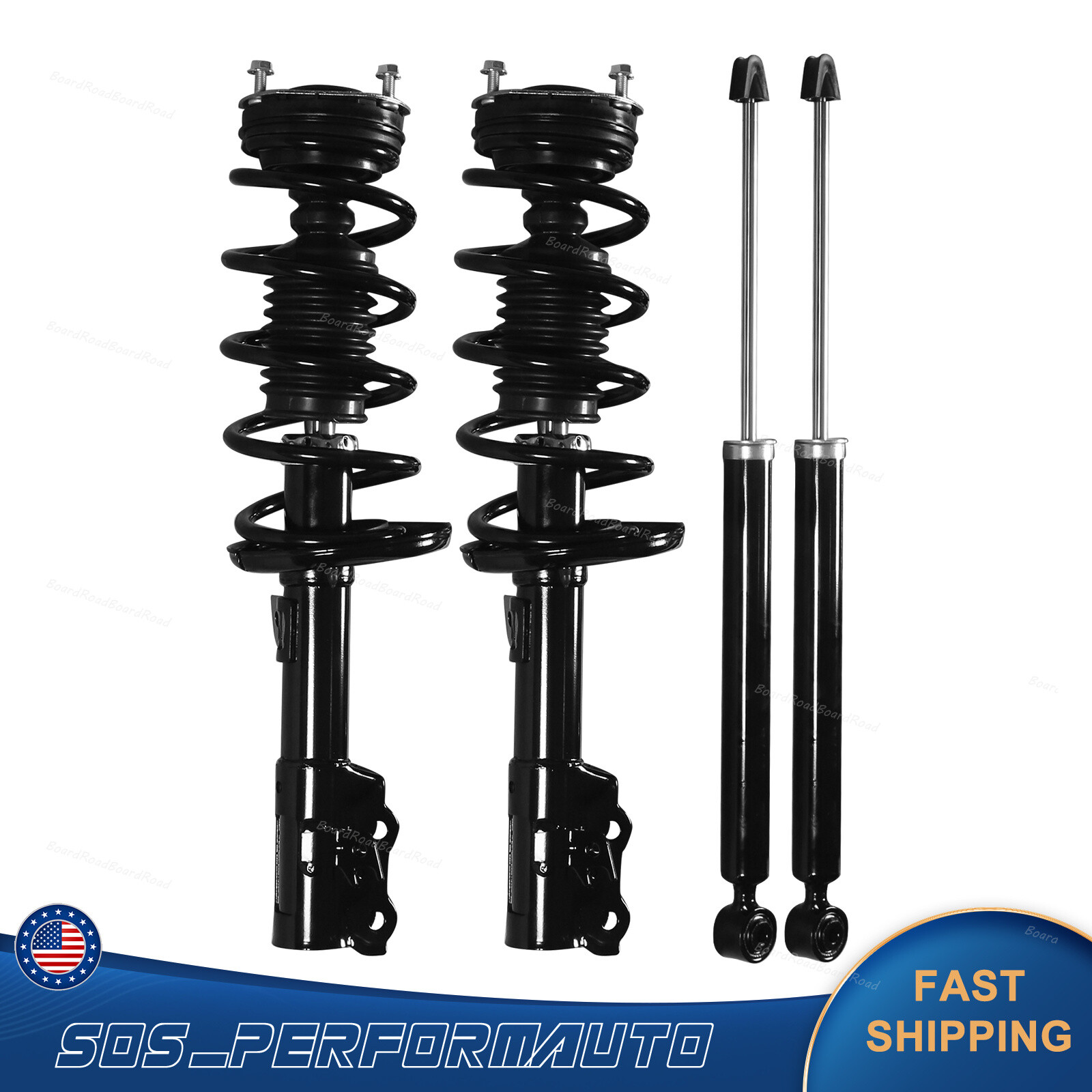 Front Rear Complete Spring Shock Struts Fit For 2011-2016 Ford Fiesta ...