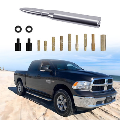 Bullet Antenna 50 Cal Caliber For Chevy GMC Truck SUV Silverado Sierra ...