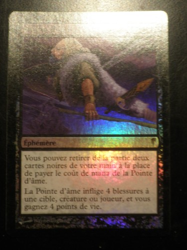 mtg magic soul spike foil coldsnap French vf fr instant black pointe d ...