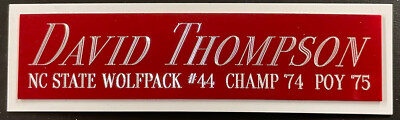 DAVID THOMPSON NC STATE NAMEPLATE FOR AUTOGRAPHED Signed JERSEY ...