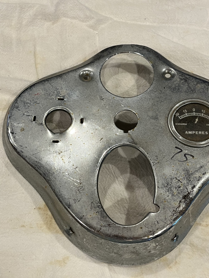 Vintage Ford Model A Dash Panel Instrument Cluster with Ampere Gauge | eBay