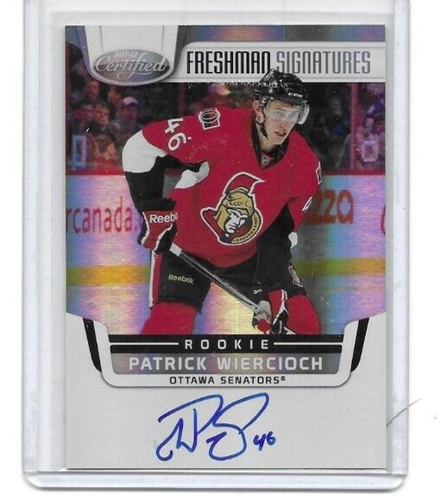 2011-12 Panini Certified - Freshman Signatures Patrick Wiercioch #171 ...