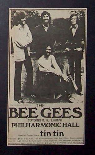 Bee Gees 2 Years On Era Philharmonic Hall NYC 1971 Mini Poster Type ...