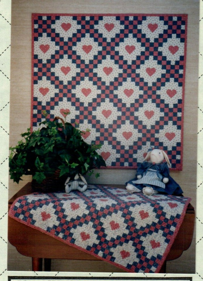 Irish Chain Floor Quilt Sewing Pattern Fabric Cross Stitch Rug ...