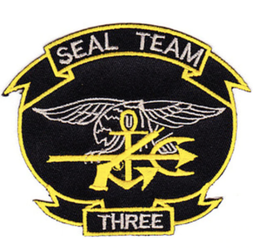 4" NAVY SEAL TEAM 3 SEA LAND AND AIR SPECIAL OPERATIONS EMBROIDERED ...