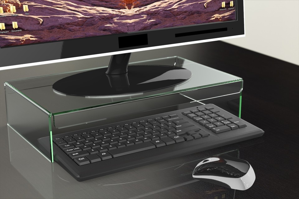 Acrylic Monitor Stand Computer Screen Riser Plinth Perspex Display ...