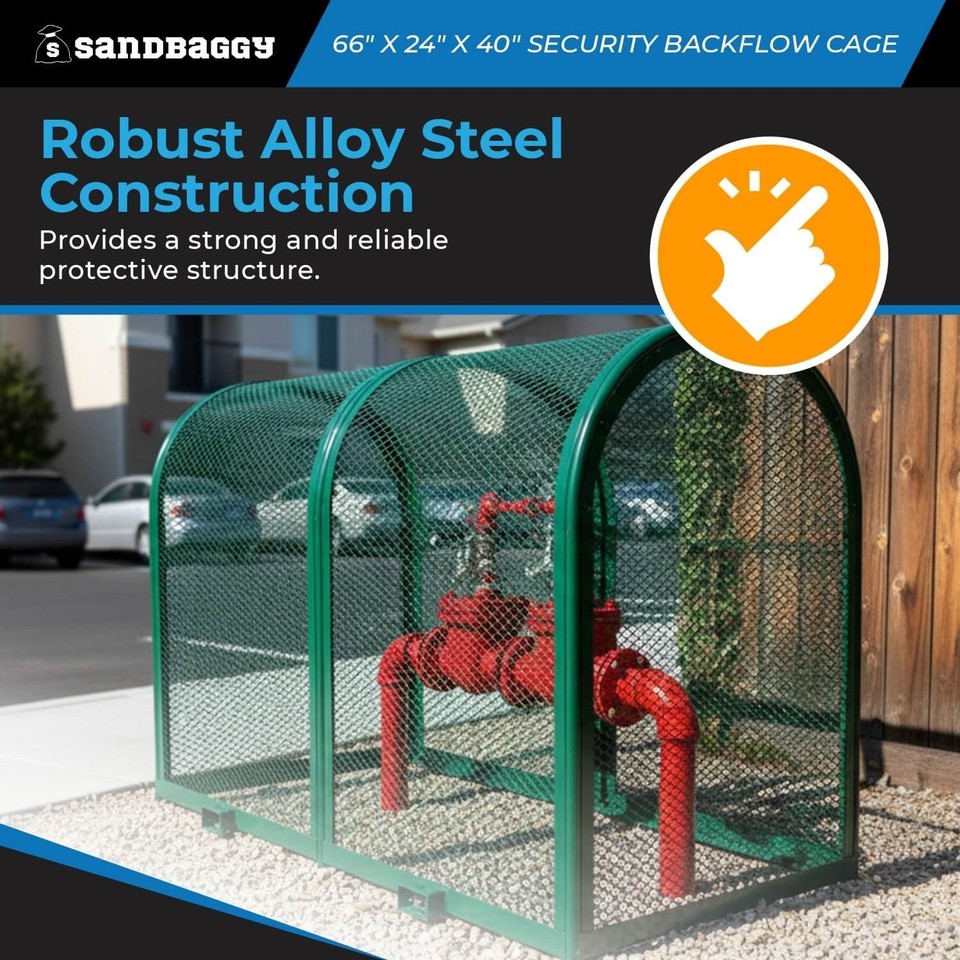 66"x24"x40" Backflow Security Cage – Backflow Enclosure (Green ...