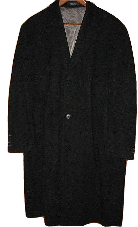 Calvin Klein Mens Coat Dress Jacket Overcoat Long Walking Black size 44 ...