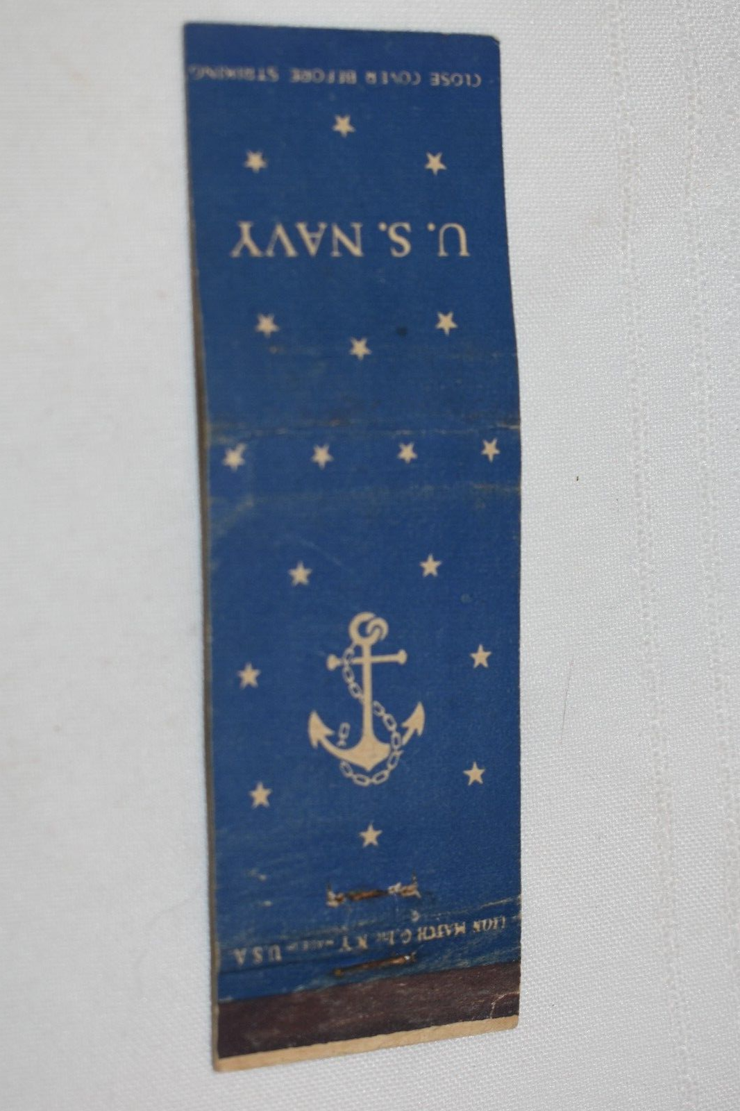 U. S. Navy Anchor Stars 20 Front Strike Matchbook Cover | eBay