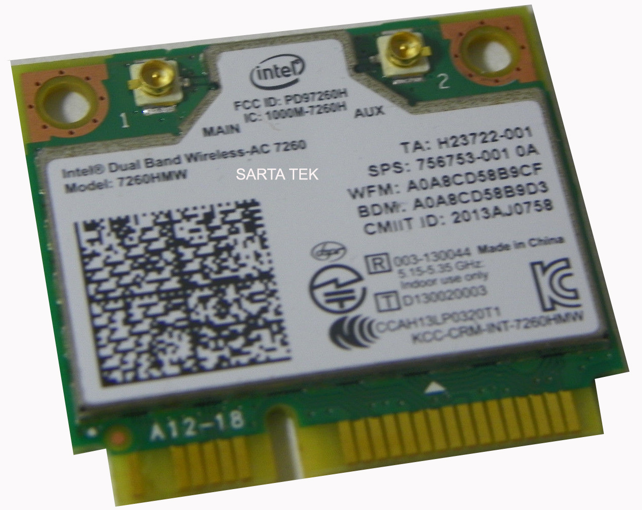 HP Envy X360 15-u Laptop Intel Wireless WiFi Bluetooth Card 7260hmw ...