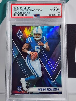 2023 Panini Phoenix Color Burst SP Anthony Richardson RC #103 PSA 10 | eBay