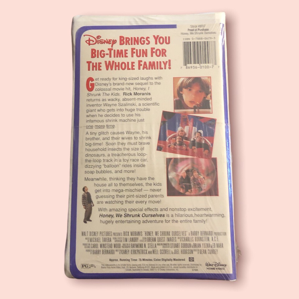 Disney honey we shrunk ourselves (1997) vhs Sealed In Wrap Brand New ...