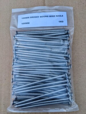 100MM BRIGHT ROUND WIRE NAILS 1KG | eBay UK