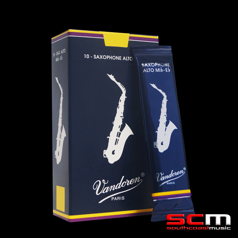 Vandoren Eb Alto Saxophone Reeds 2.5 Strength Box of 10 Reeds Van Doren ...