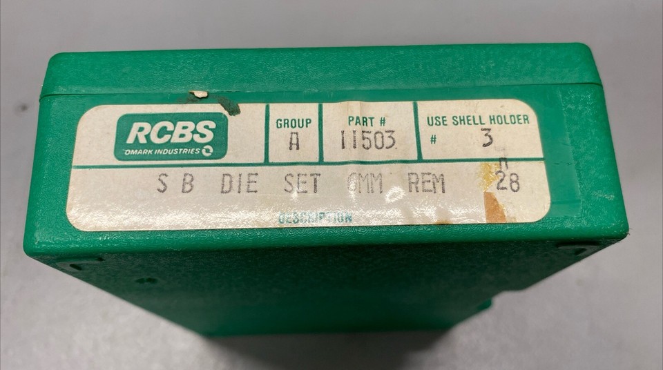 RCBS 11503 6mm Rem Small Base Reloading 2 Die Set | eBay