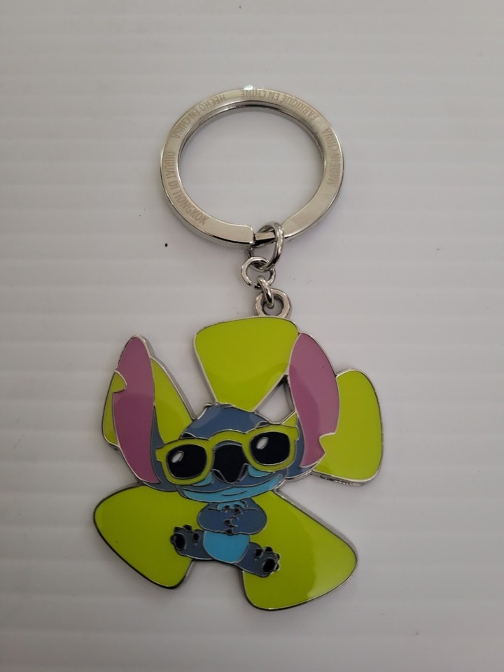Disney Stitch From Lilo and Stitch Keychain Silvertone Metal Enamel ...