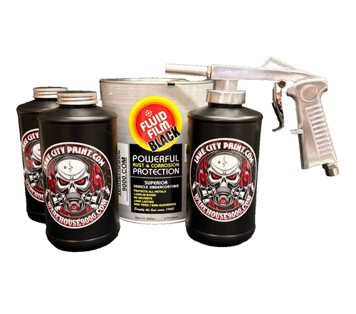 Complete Black Fluid Film Standard Undercoating Gun Kit (3 B Quart ...