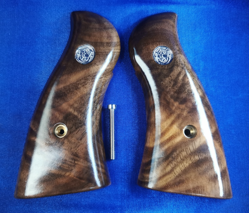 RETRO GRIPS FOR S&W N FRAME SQUARE BUTT FANCY WALNUT BEAUTIFUL GRAIN ...