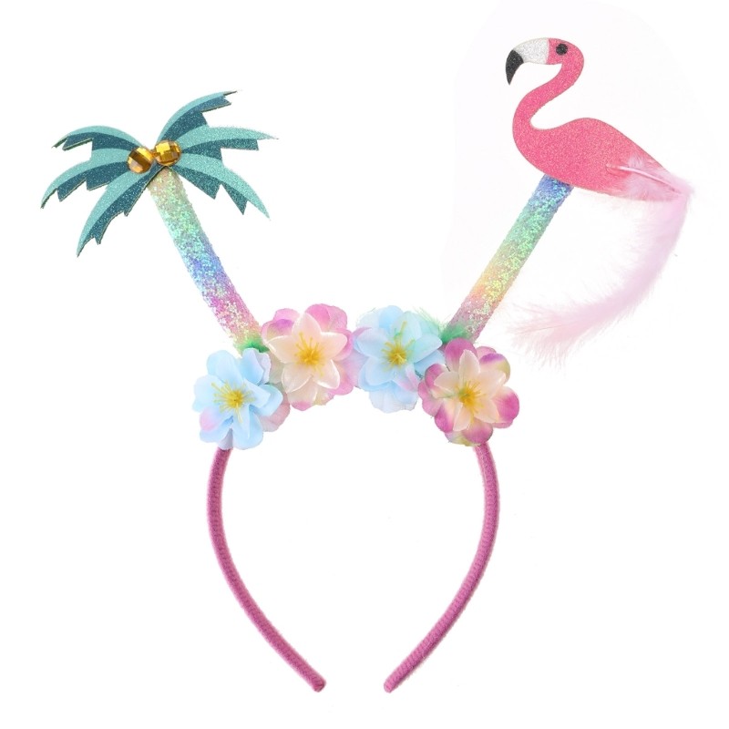 Hair Hoop Summer Theme Eye-catching Hair Hoop Cartoon Tropical Cactus ...