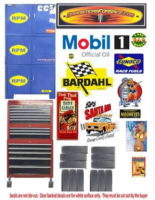 1:18 GARAGE SHOP DECALS FOR DIECAST & MODEL CAR DIORAMAS | eBay