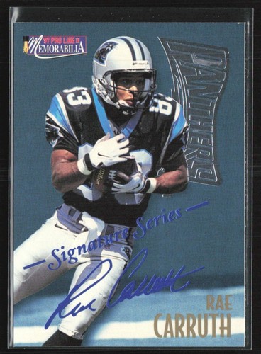 Rae Carruth 1997 Pro Line Memorabilia Signature Series #MEM 6 Carolina ...