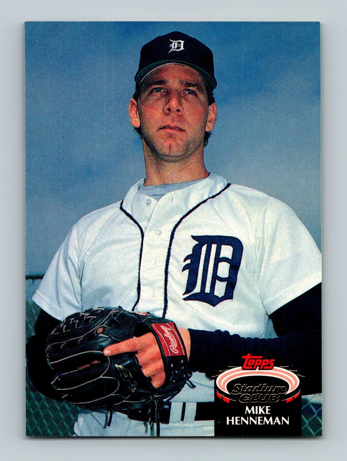 1992 Topps Stadium Club Baseball Card #34 Mike Henneman Detroit Tigers ...