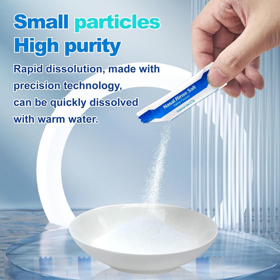 120 Saline Packets,Sinus Rinsing Packets for Neti Pots,Neti Pot Salt ...