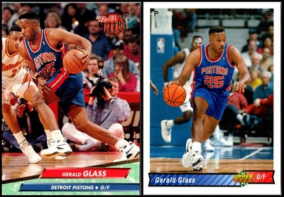 1992 Gerald Glass Detroit Pistons (2) Card Lot - A REAL GEM – MAKE ...