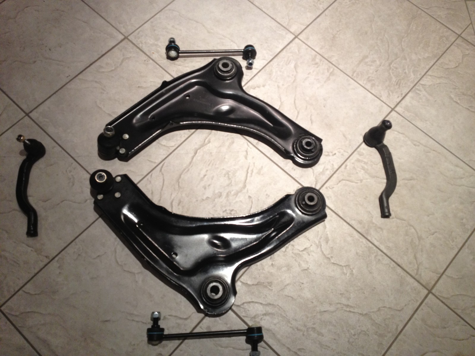 RENAULT TRAFIC 01-06 TWO FRONT LOWER WISHBONE ARMS 2 LINKS & 2 TRACK ...