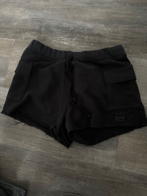 Victorias Secret Pink Cargo Shorts Black Large NWT | eBay