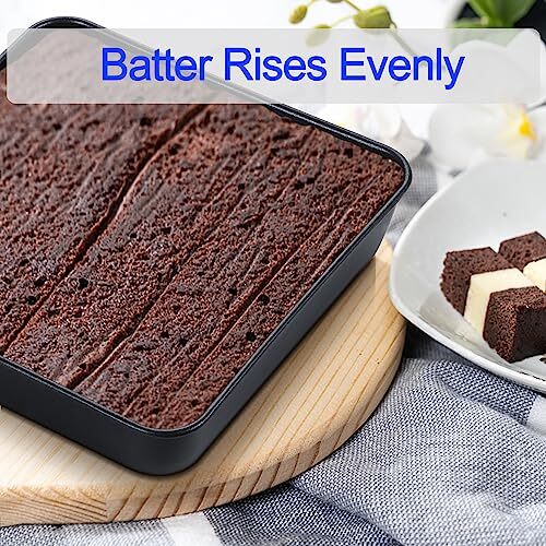 8x8 Inch Square Baking Pan With Lid Set Nonstick Square Cake Pans Metal ...