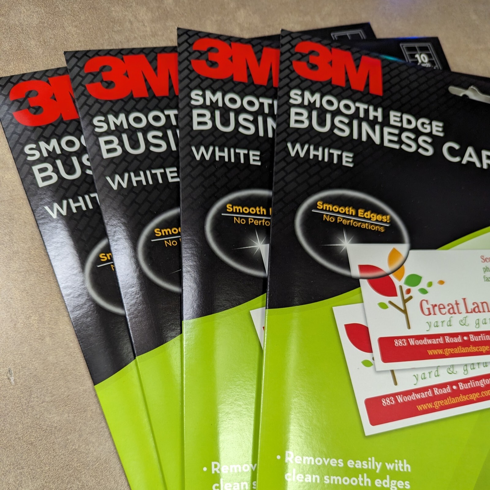 200 ct. 3M S212-L Smooth Edge White Business Cards 2" x 3.5" for Laser ...