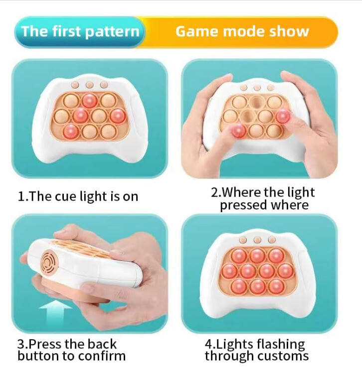 3 Types Pop Push it Game Controller Sensory Fidget Toy Electronic Whack ...