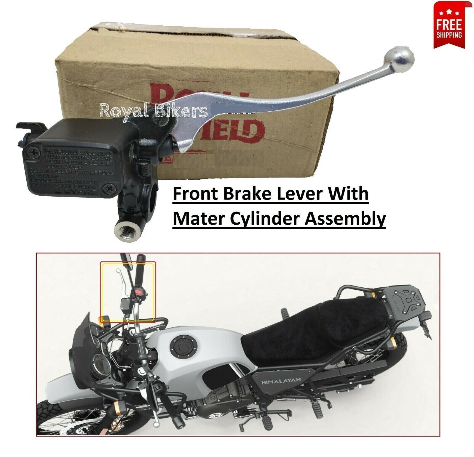 Royal Enfield "Front Brake Lever & Master Cylinder Assembly" Fit For ...