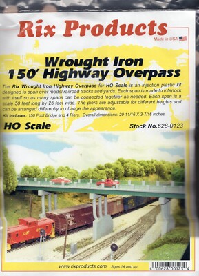 HO Scale Rix Products 628-123 Wrought Iron 150' Highway Overpass | eBay
