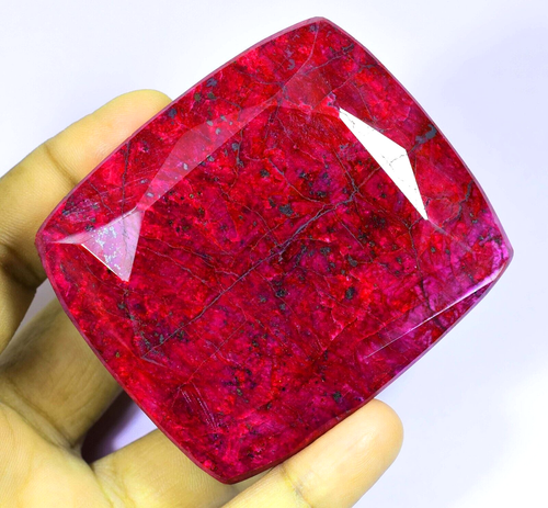 1265 CT Naturel Géante Rouge Rubis Coussin Terre Extrait Pour Gallery ...