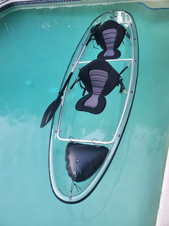Crystal Kayak - Transparent See-Through Clear Canoe/Kayak 2-Person ...